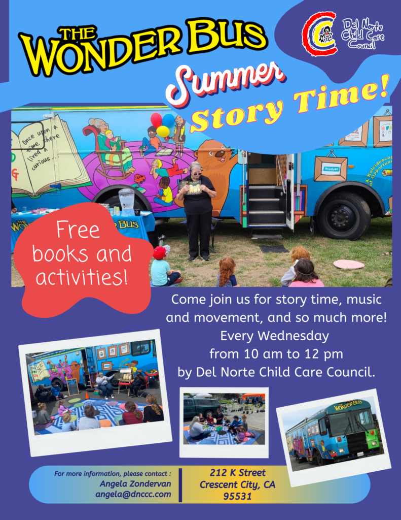 Wonder Bus Wednesday Summer Story Time! - Del Norte Child Care Council